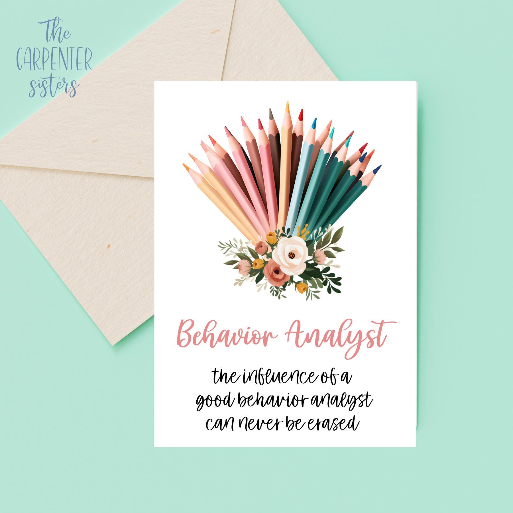 Behavior Analyst Card, Digital Download, School Behavior Analyst Thank ...