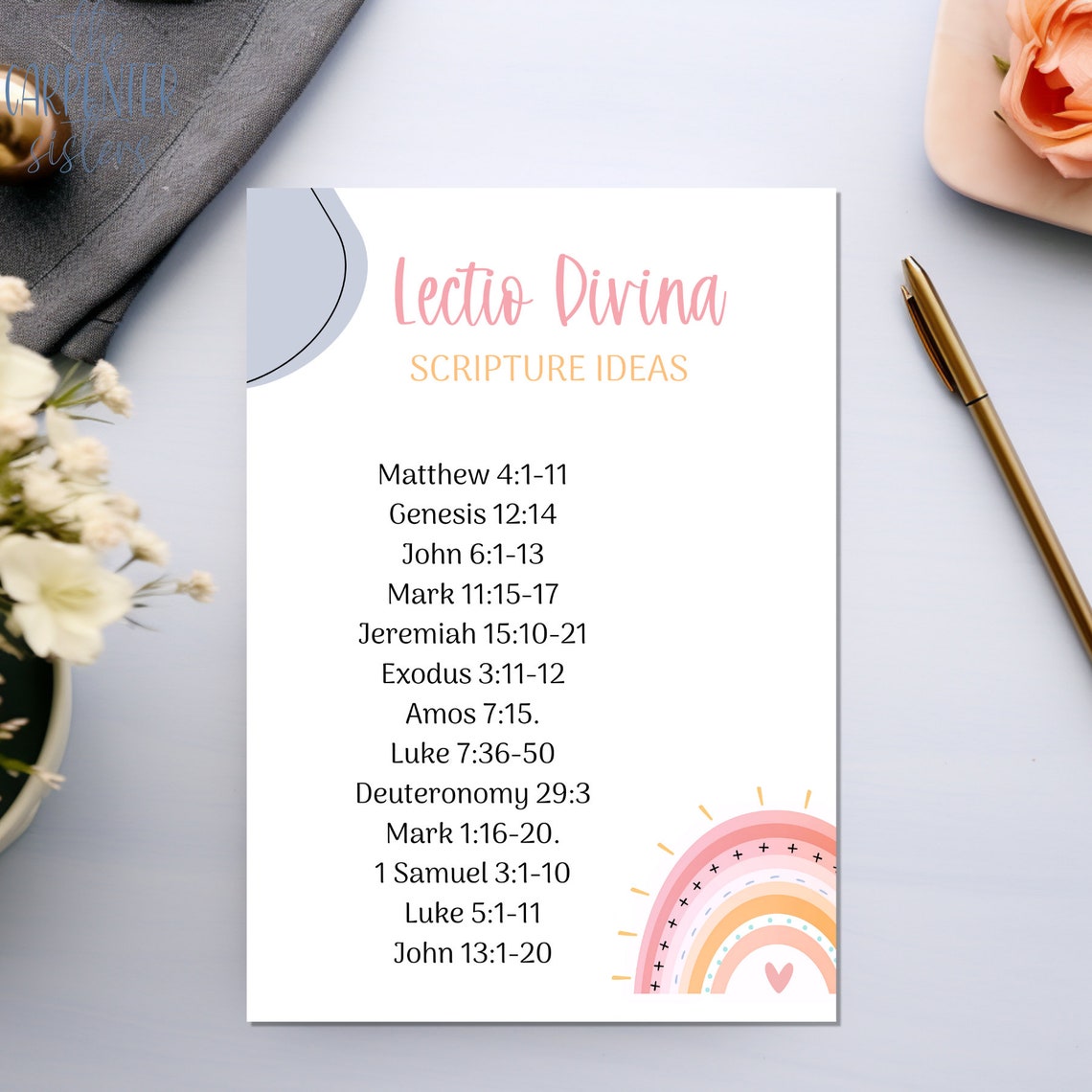 Lectio Divina Printable, Print at Home, Prayer Journal, Guide for ...