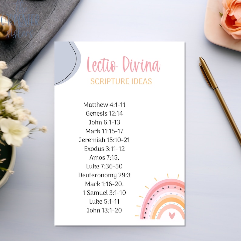 Lectio Divina Printable, Print at Home, Prayer Journal, Guide for ...
