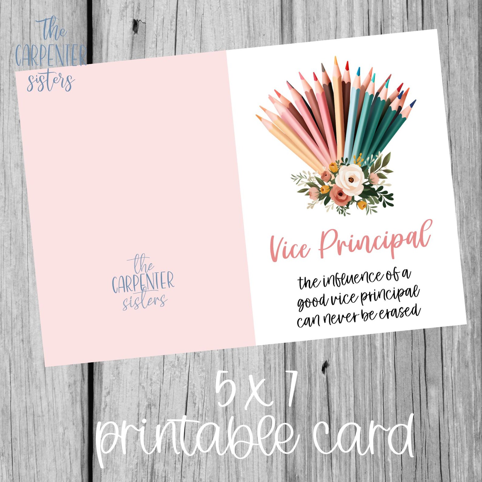 Vice Principal Card, Digital Download, School Vice Principal Thank You ...