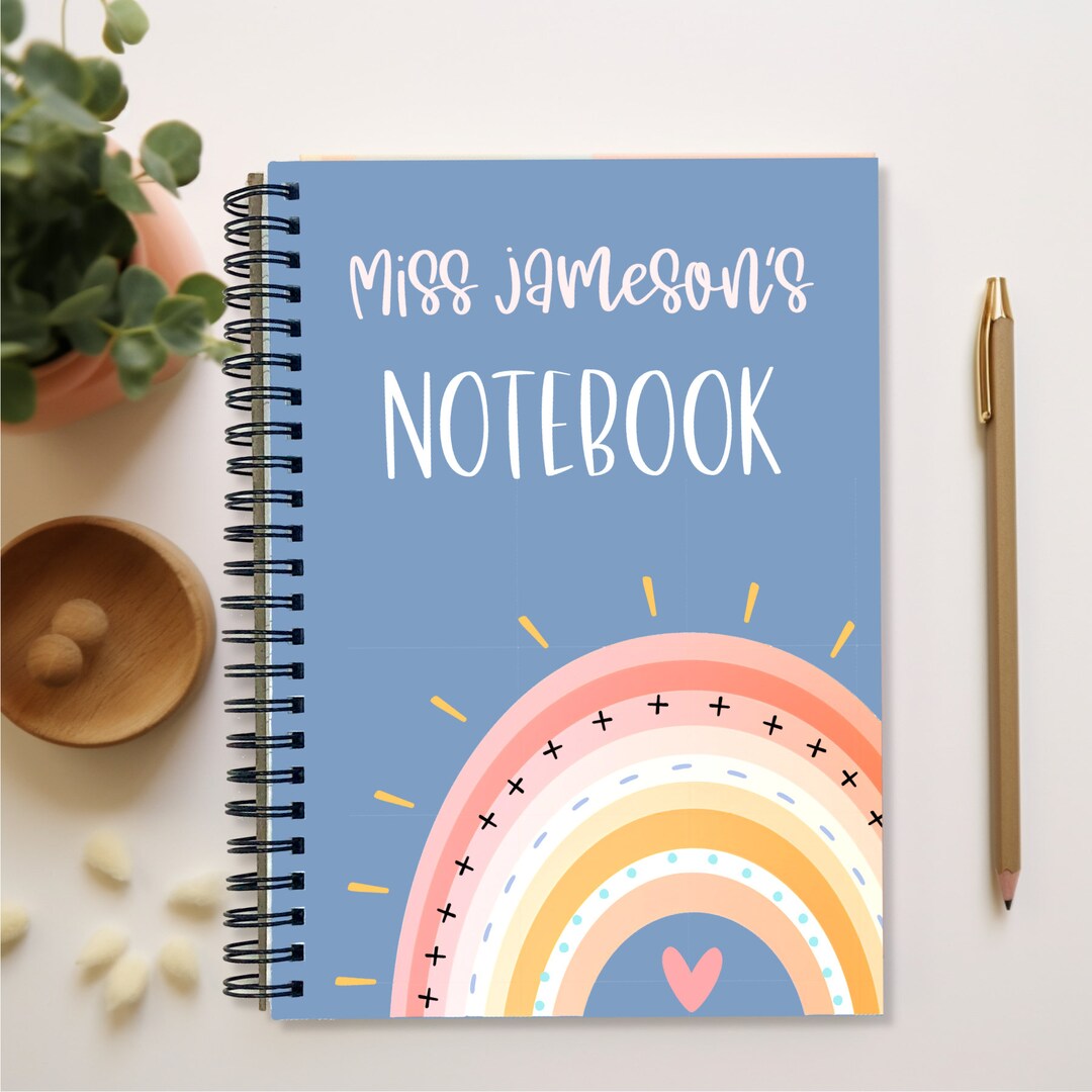 Personalised Teacher Notebook Custom End-of-year Gift Teacher ...