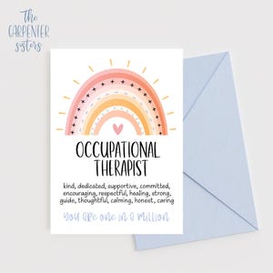 Occupational Therapist Card, Digital Download, Occupational Therapist ...