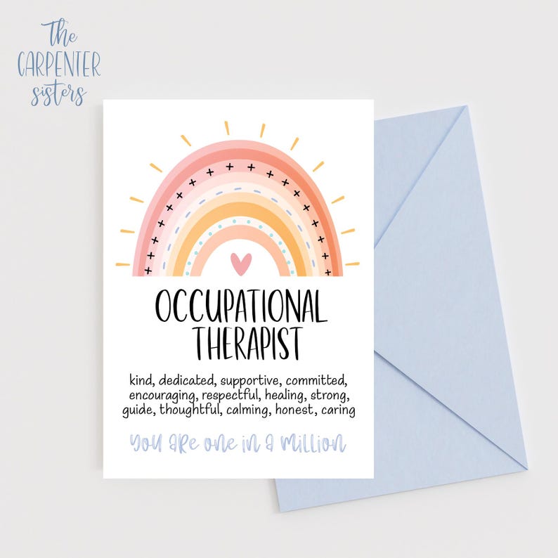 Occupational Therapist Card, Digital Download, Occupational Therapist ...