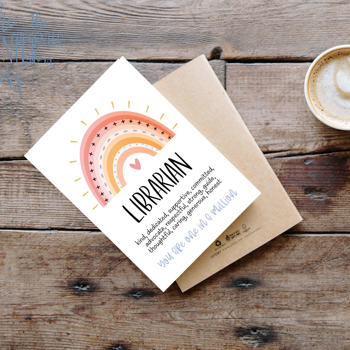 Librarian Card, Digital Download, School Principal Greeting Card ...