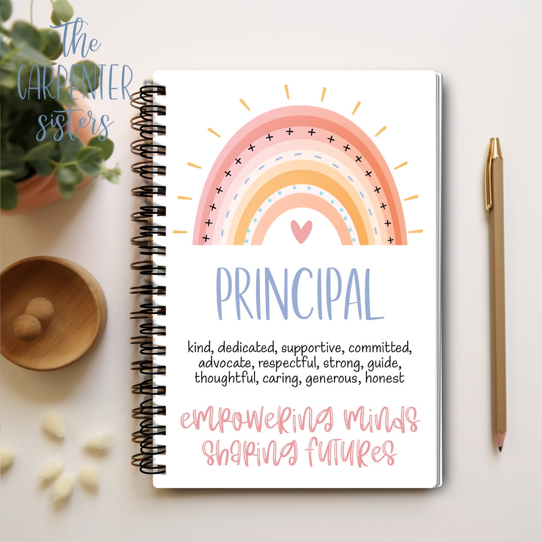 Principal Notebook, End of Year Gift for Teacher, Notebook Present ...