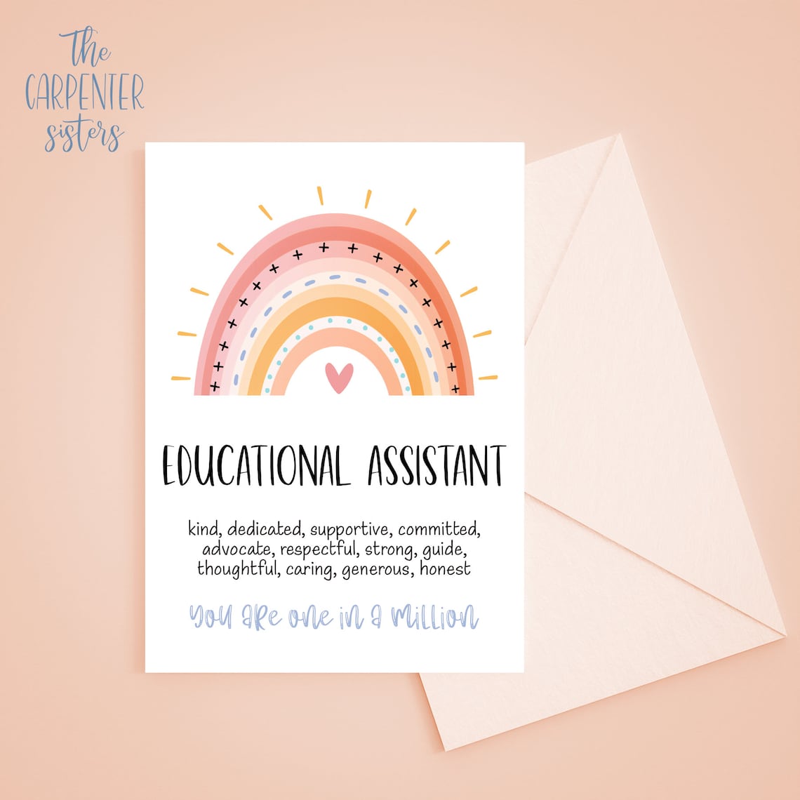 Educational Assistant Card, You Are One in a Million, Digital Download ...