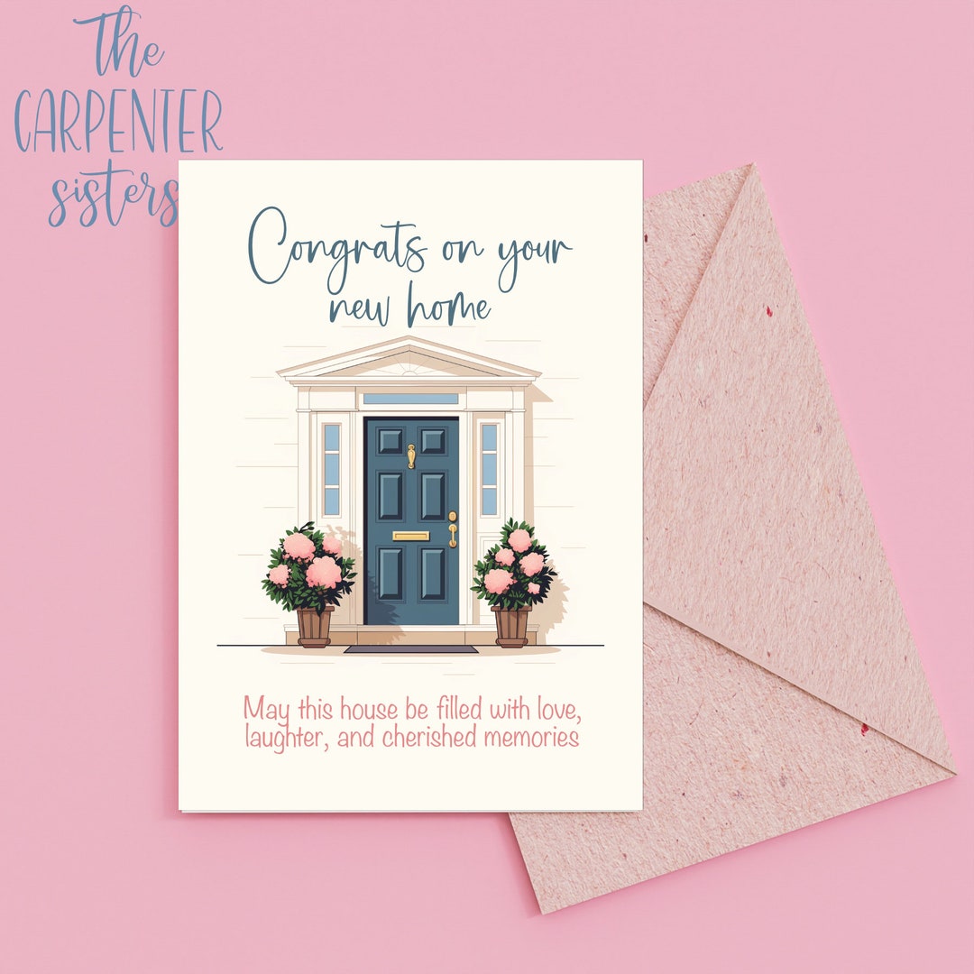 New Home Card, Digital Download, Congratulations Card , Housewarming ...