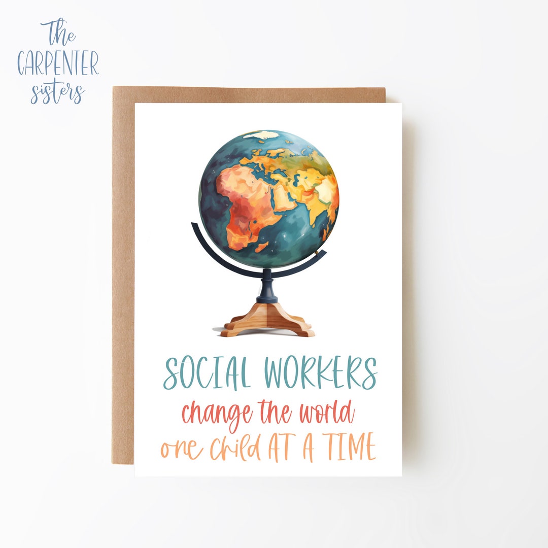 Social Worker Card, Digital Download, School Social Worker Greeting ...