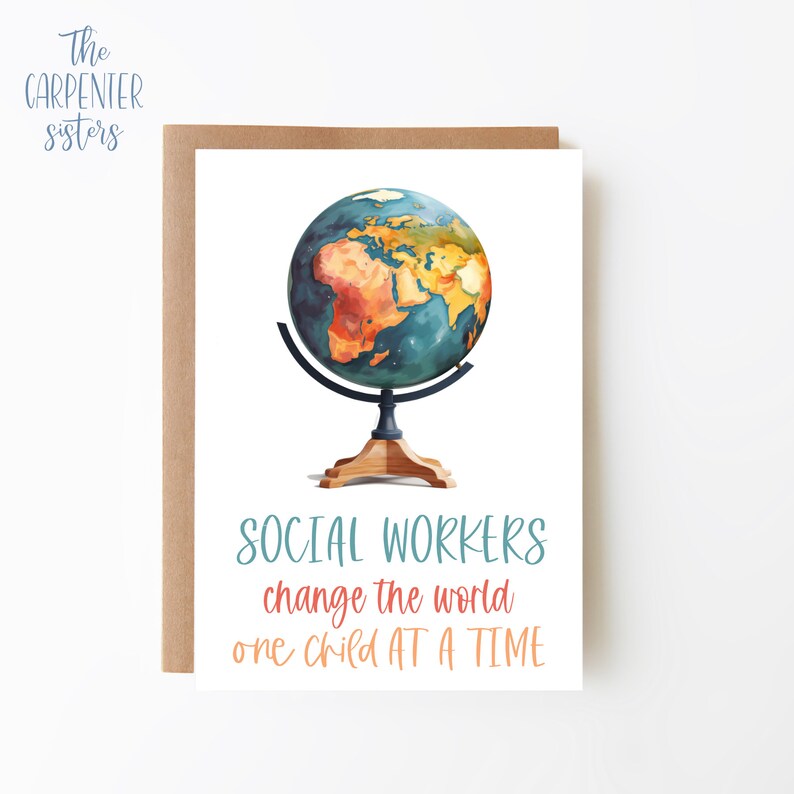 Social Worker Card, Digital Download, School Social Worker Greeting ...