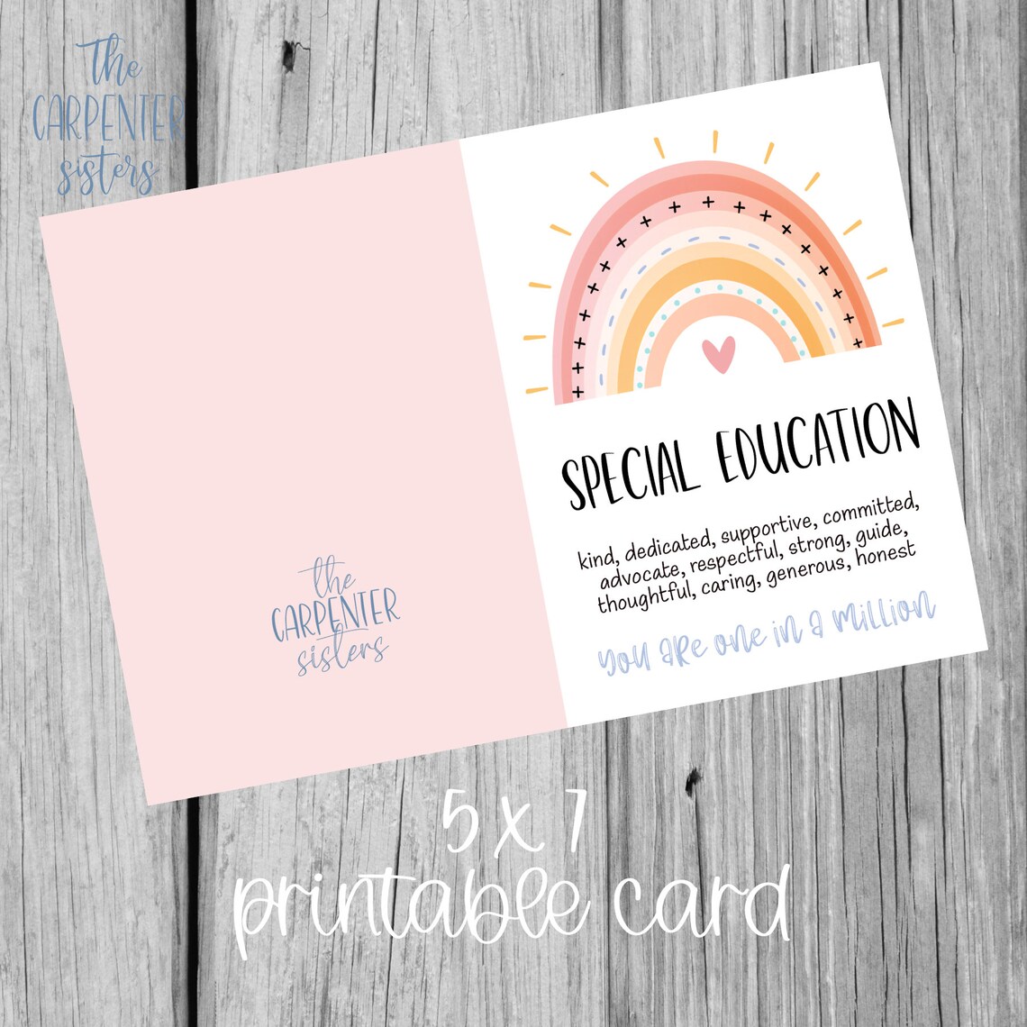 Special Education Card, Digital Download, Special Education Teacher ...