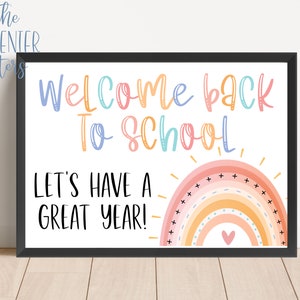Welcome Back to School Digital Download, Classroom Sign, Start on ...