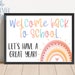Welcome Back to School Digital Download, Classroom Sign, Start on ...