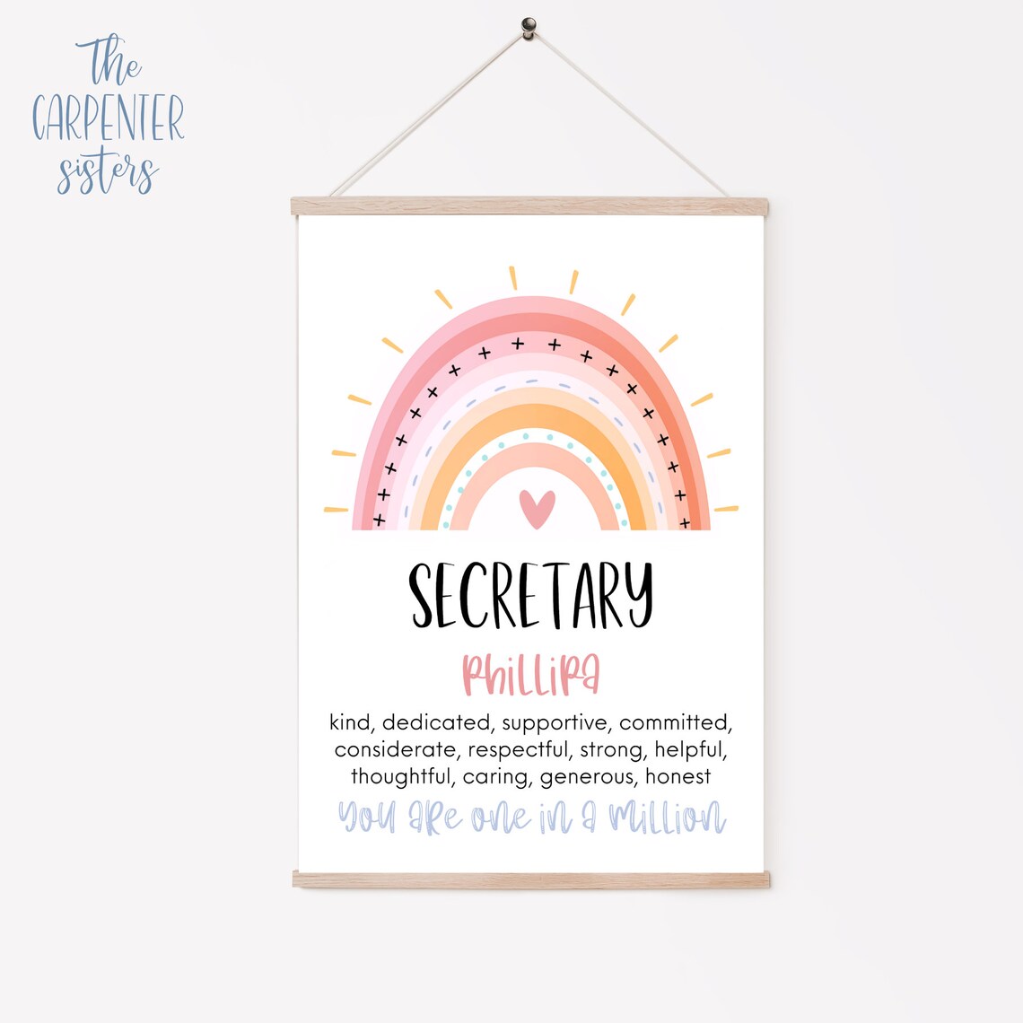 Personalised Secretary Gift, Appreciation Printable, School Secretary ...