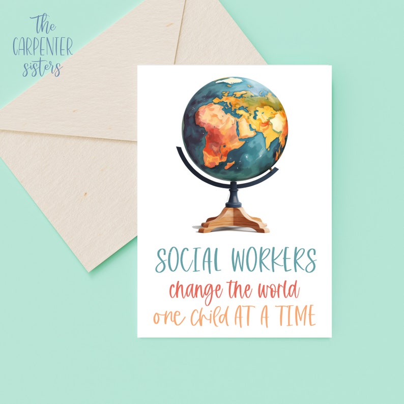 Social Worker Card, Digital Download, School Social Worker Greeting ...