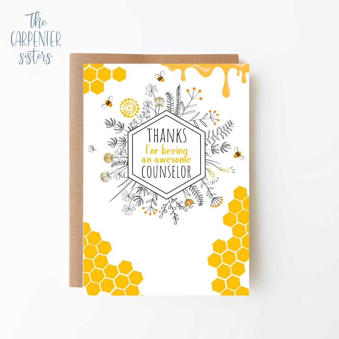 Counselor Card, Thanks for Beeing an Awesome Counselor, Digital ...