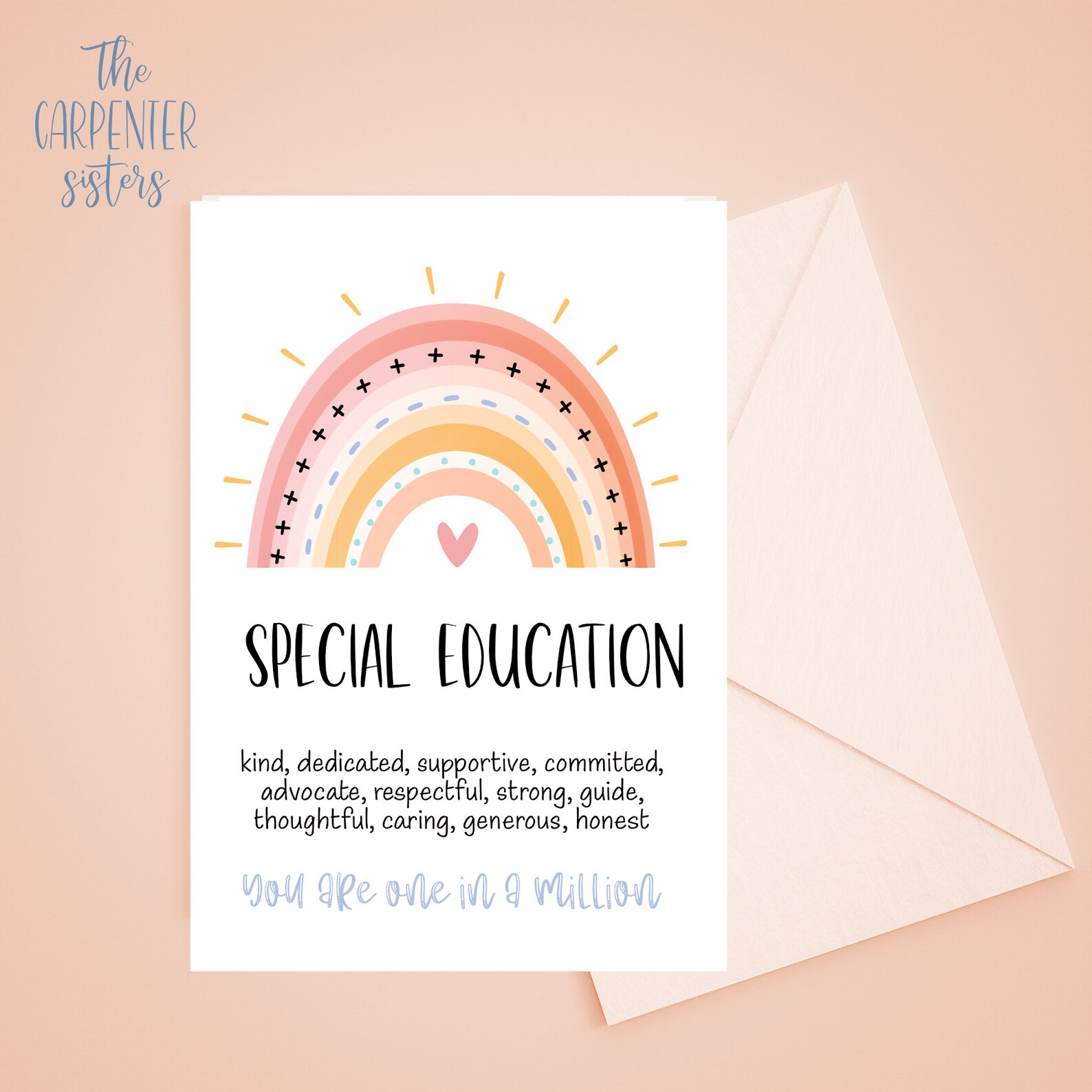 Special Education Card, Digital Download, Special Education Teacher ...