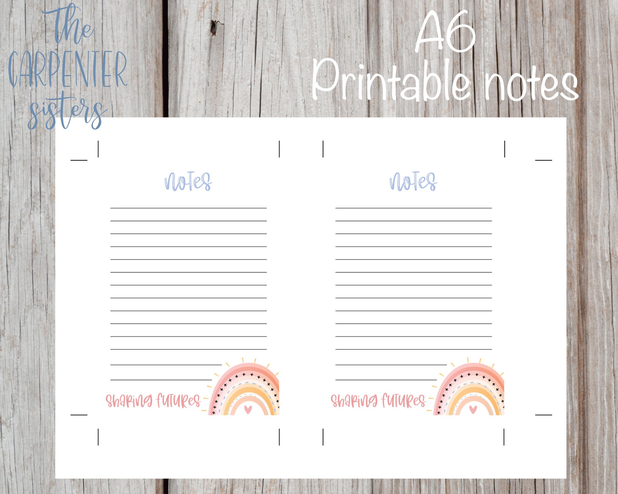 Rainbow Printable Notepad Teacher Gift Teacher Appreciation - Etsy