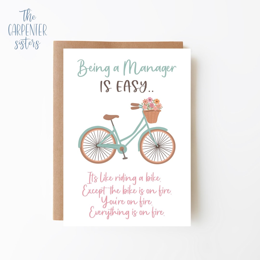 Manager Card, Digital Download, Manager Greeting Card , Rainbow Card ...