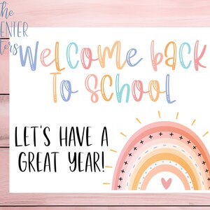 Welcome Back to School Digital Download, Classroom Sign, Start on ...