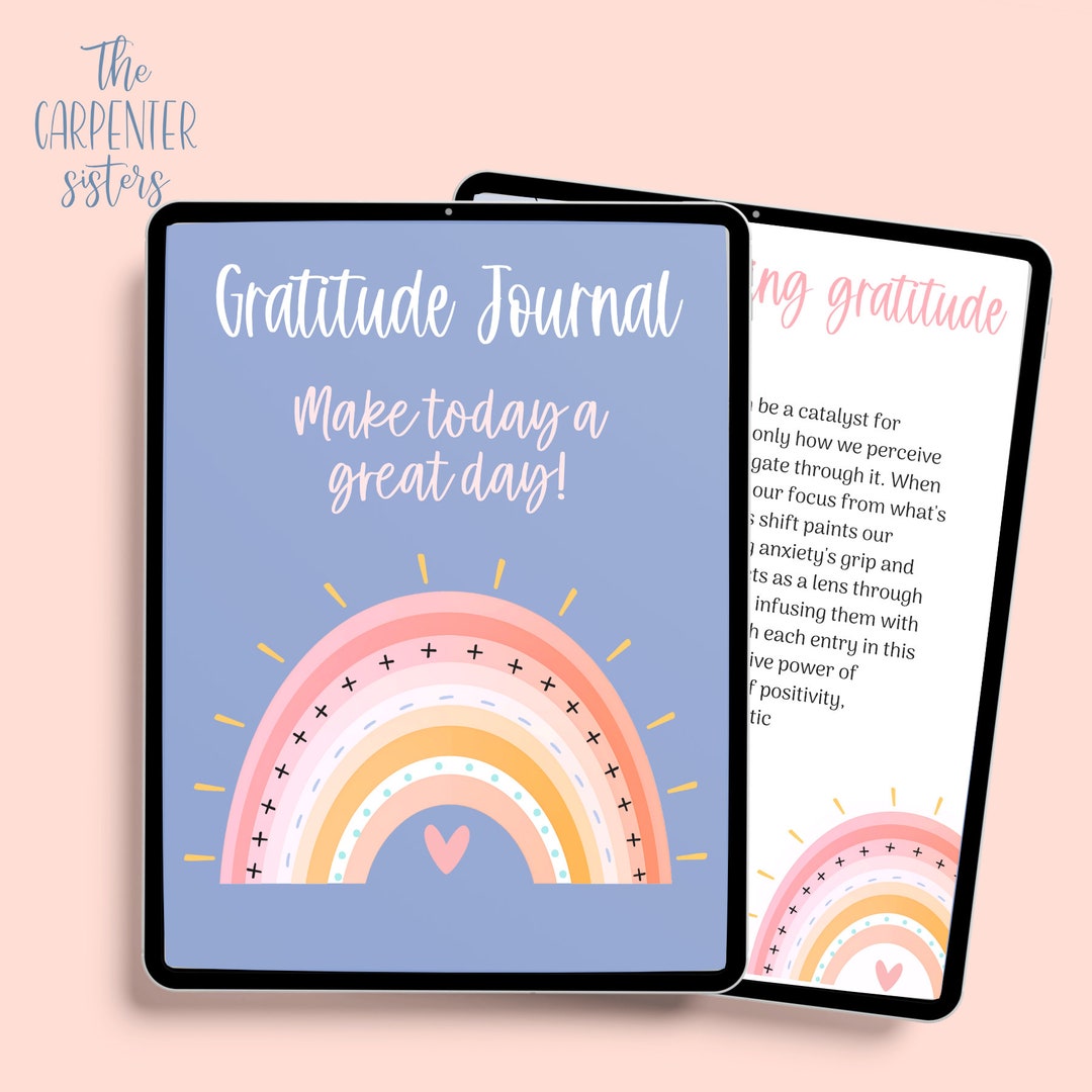 Gratitude Journal Digital Format for Ipad, Goodnotes, Grateful Heart ...