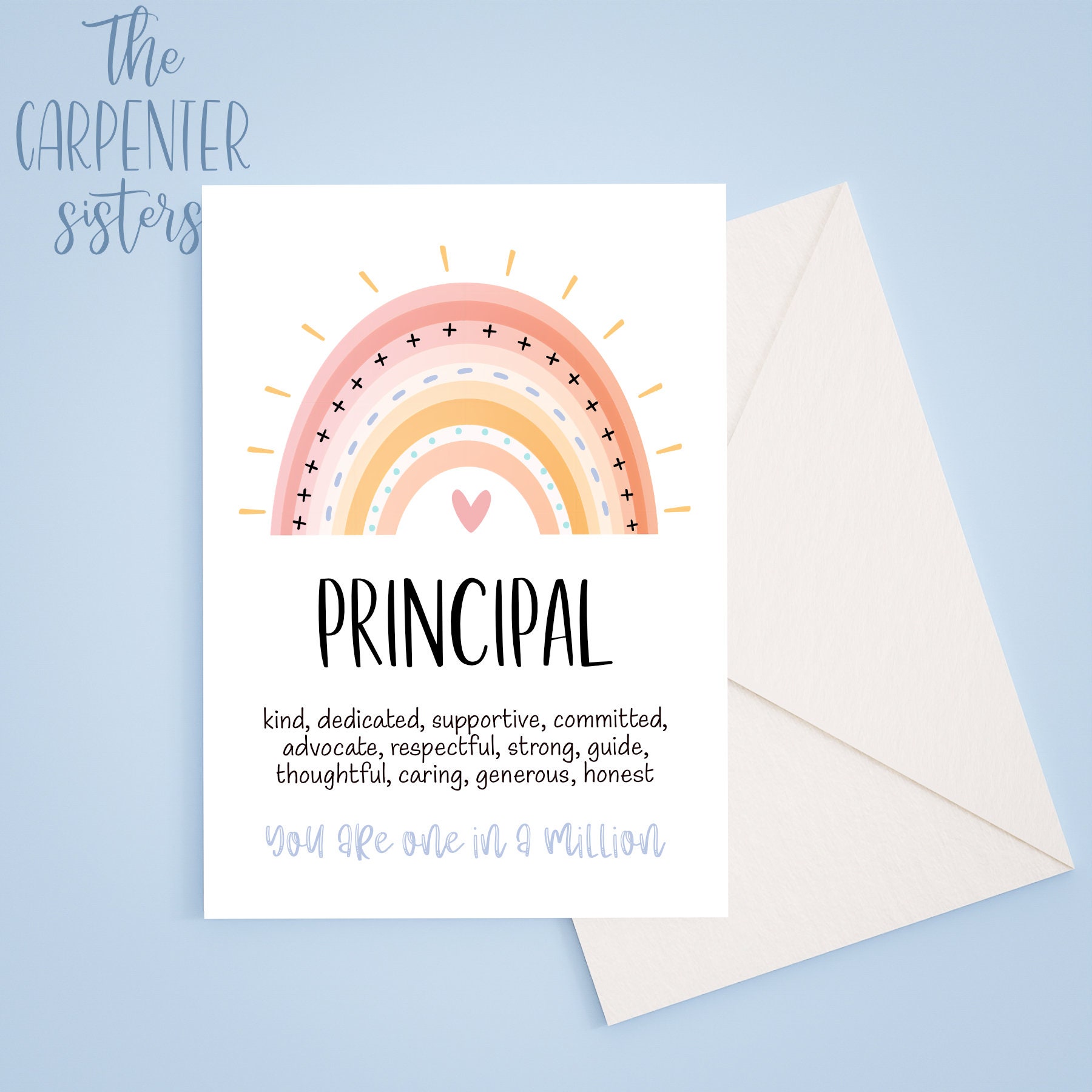 Principal Card, Digital Download, School Principal Greeting Card ...