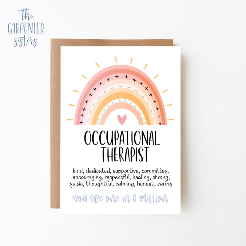 Occupational Therapy Thank You Cards - Etsy