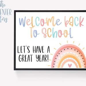Welcome Back to School Digital Download, Classroom Sign, Start on ...