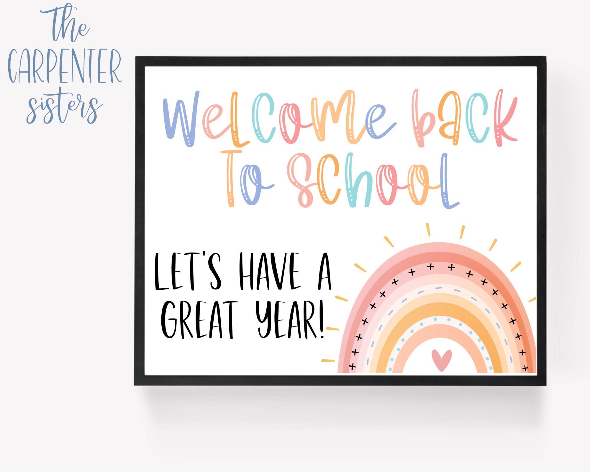 Welcome Back to School Digital Download, Classroom Sign, Start on ...