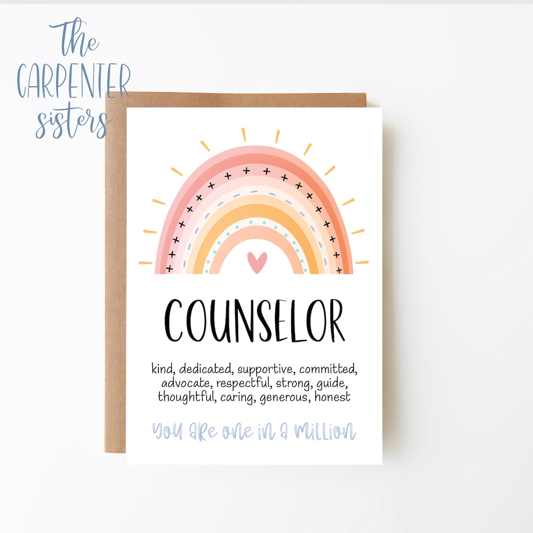 Counselor Card, Digital Download, School Counselor Greeting Card ...