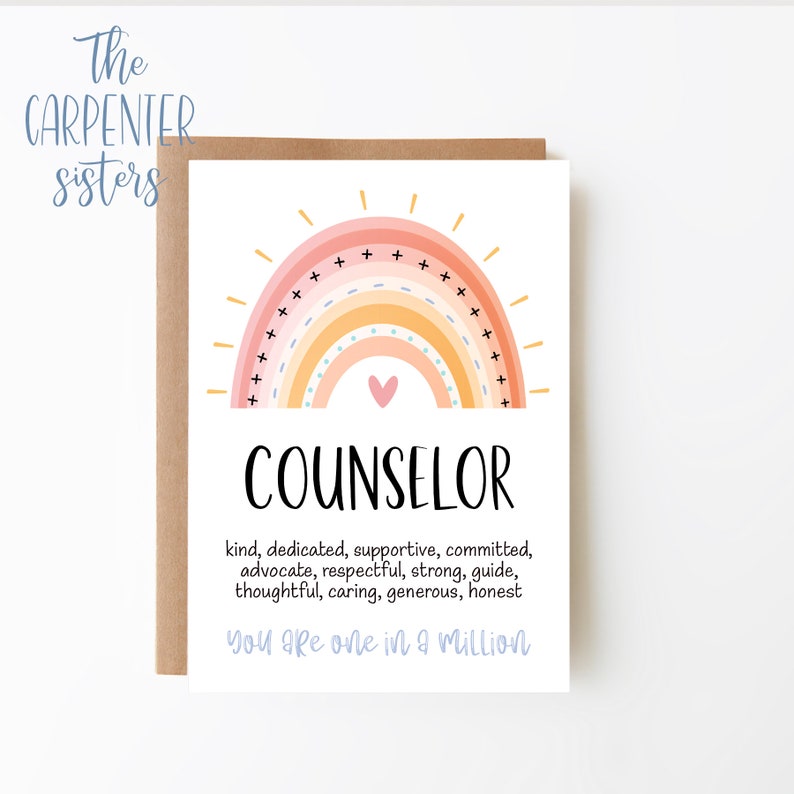 Counselor Card, Digital Download, School Counselor Greeting Card ...