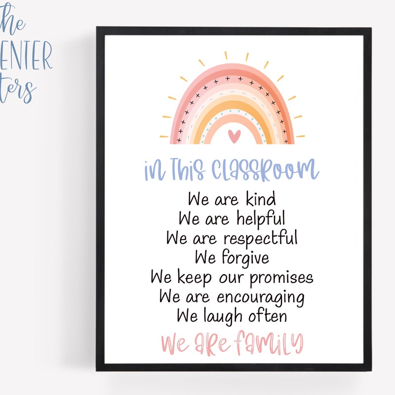 Classroom Rules Sign - Etsy