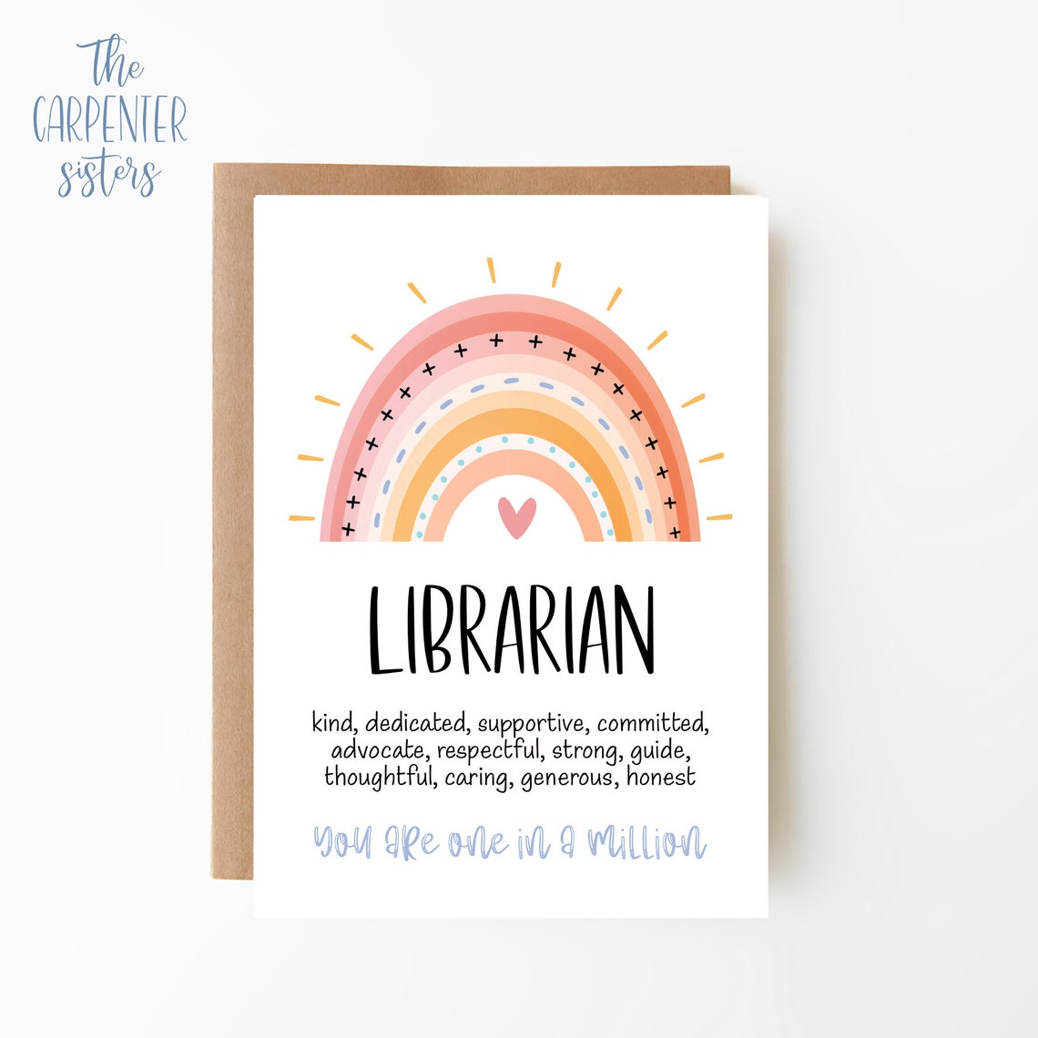 Librarian Card, Digital Download, School Principal Greeting Card ...
