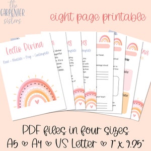 Lectio Divina Printable, Print at Home, Prayer Journal, Guide for ...