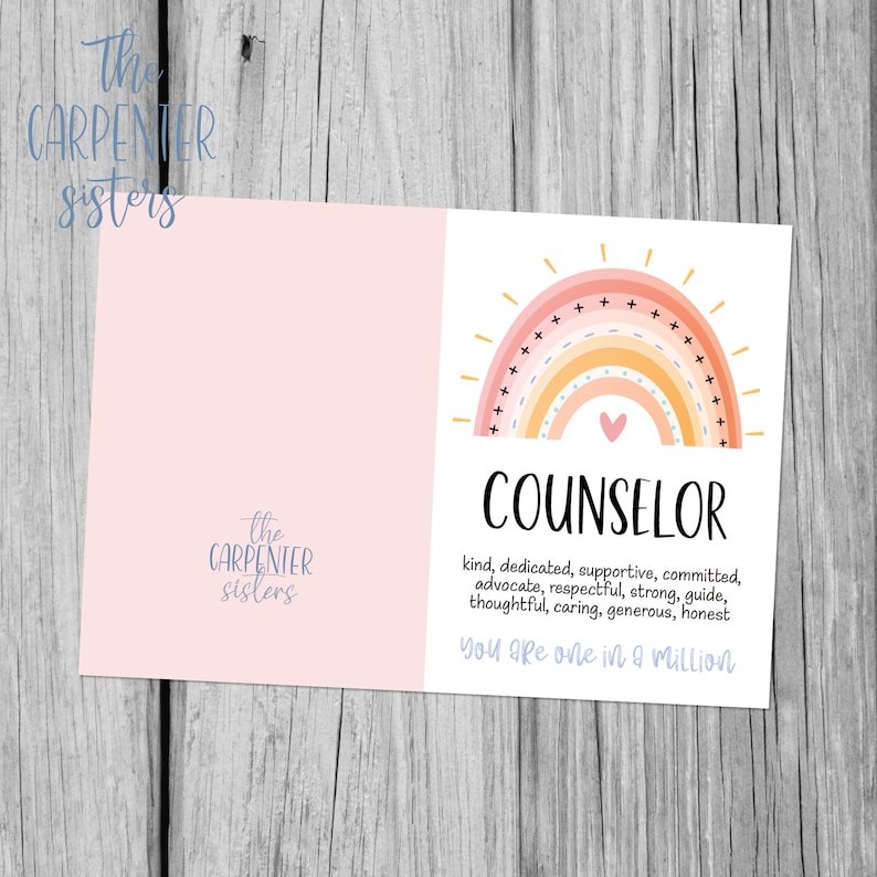 Counselor Card, Digital Download, School Counselor Greeting Card ...