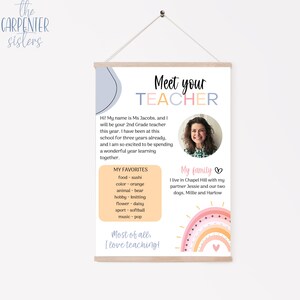 Meet the Teacher Digital Download, Personalised All About Me Teacher ...