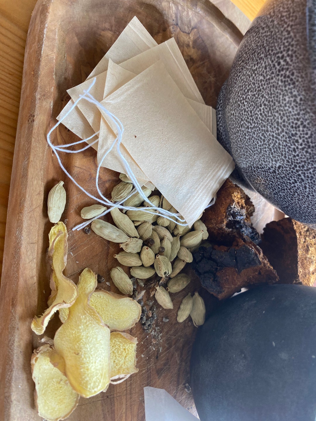 18 Chaga, Ginger, Cardamom and Lemongrass Teabags. - Etsy