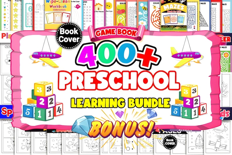Preschool Learning Activity Book Bundle | 400+ Pages (PDF) - Etsy