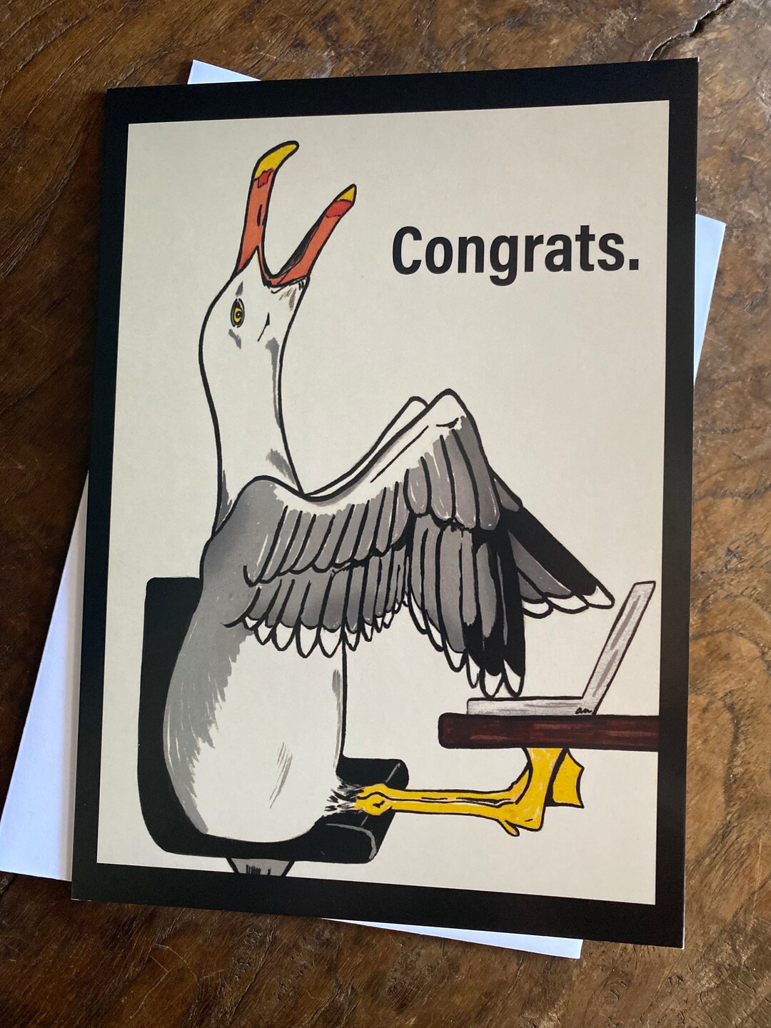 Gull "congrats." Card (anniversary Cards | Blank Cards | Animal Cards ...