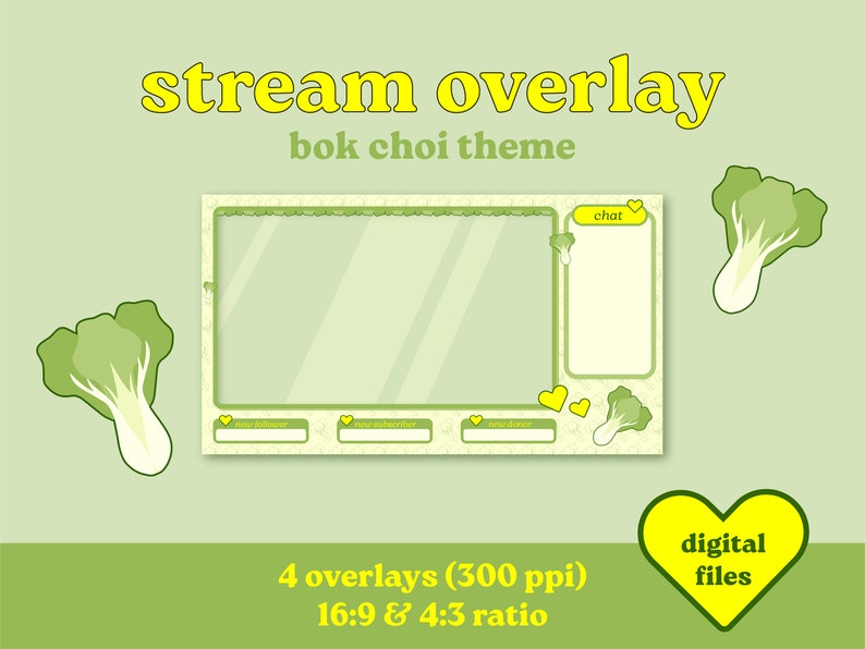 Twitch Bok Choi / Bak Choy Screen Overlay / Stream / Plant / Veggie ...