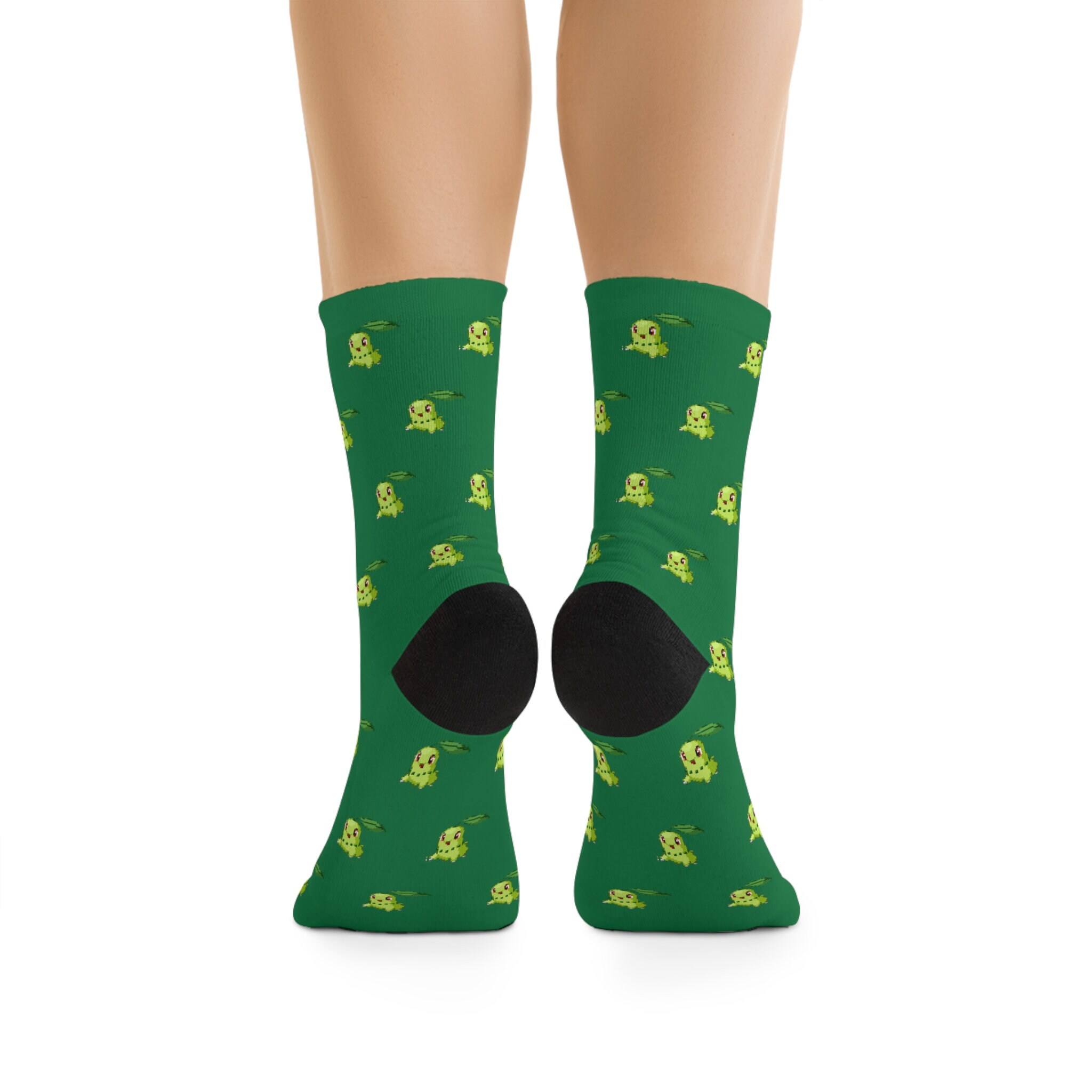 Chikorita Retro Socks, Pokemon Socks, Video Game Socks, Socks for Kids ...