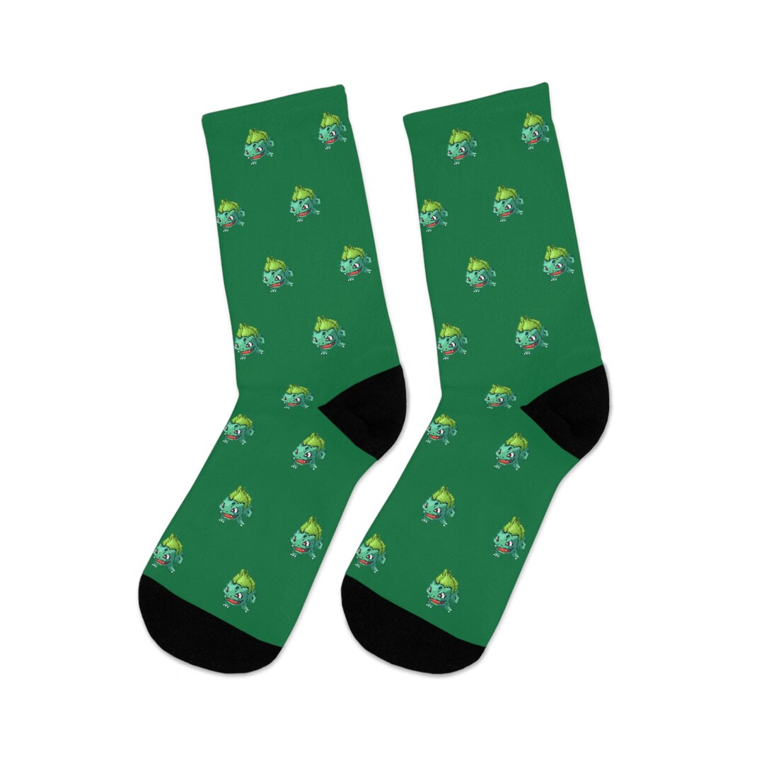 Bulbasaur Retro Socks, Pokemon Socks, Video Game Socks, Socks for Kids ...