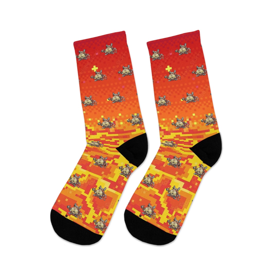 Overwatch Torbjorn Retro Socks, Overwatch Socks, Overwatch Pixel Spray ...