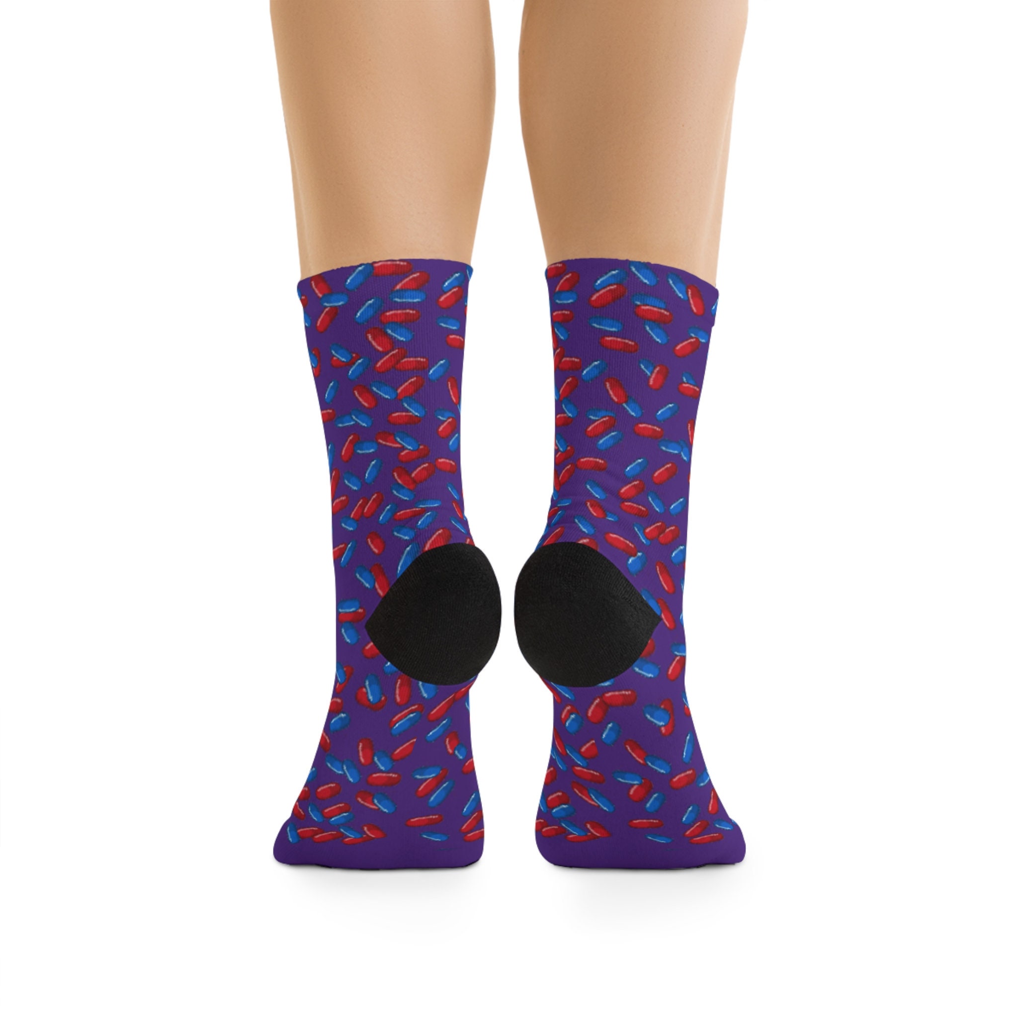 Red and Blue Pharmacy Capsule Retro Socks, Pharmacy Socks, Hospital ...