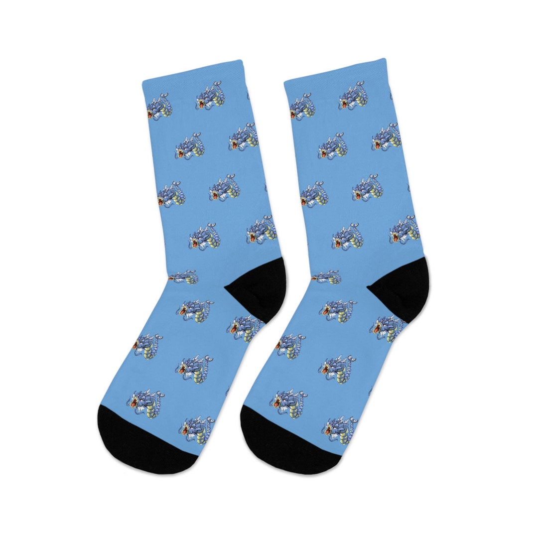 Gyarados Retro Socks, Pokemon Socks, Video Game Socks, Socks for Kids ...