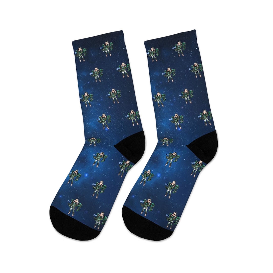 Overwatch Sigma Retro Socks, Overwatch Socks, Overwatch Pixel Spray ...