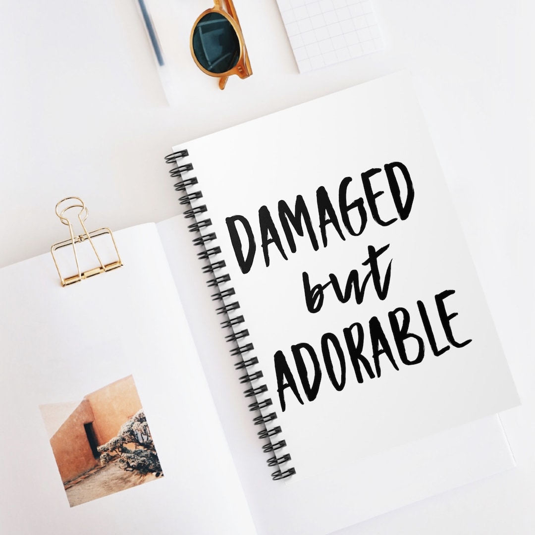 Damaged but Adorable Notebook, Unique Spiral Notebook, Spiral Notebook ...