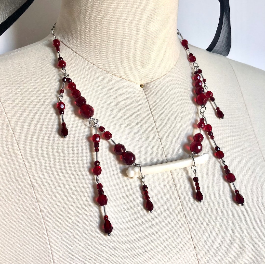 Mors Tua Vita Mea: Bleeding Bone Necklace Hand Made *real Bone - Etsy