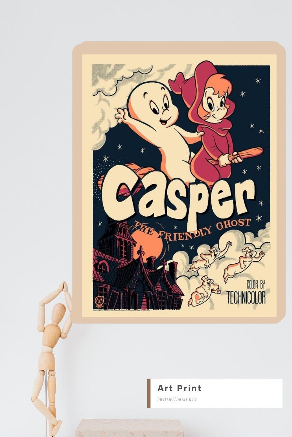 Casper : the Friendly Ghost Inspired Digital Art - Etsy
