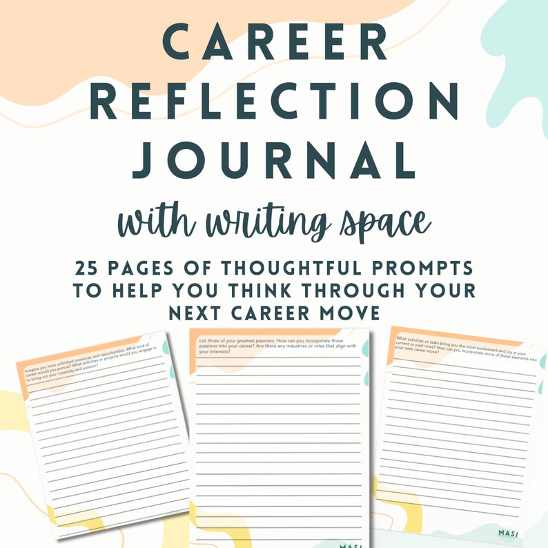 Career Planning Reflection Journal • Figure Out the Job of Your Dreams ...