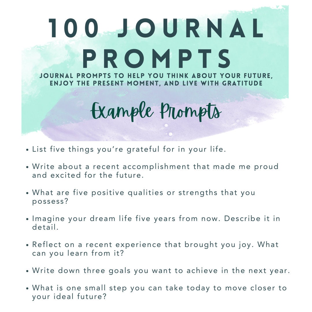 Journal Prompts • 100 Journal Prompts for Writing About Gratitude, the ...
